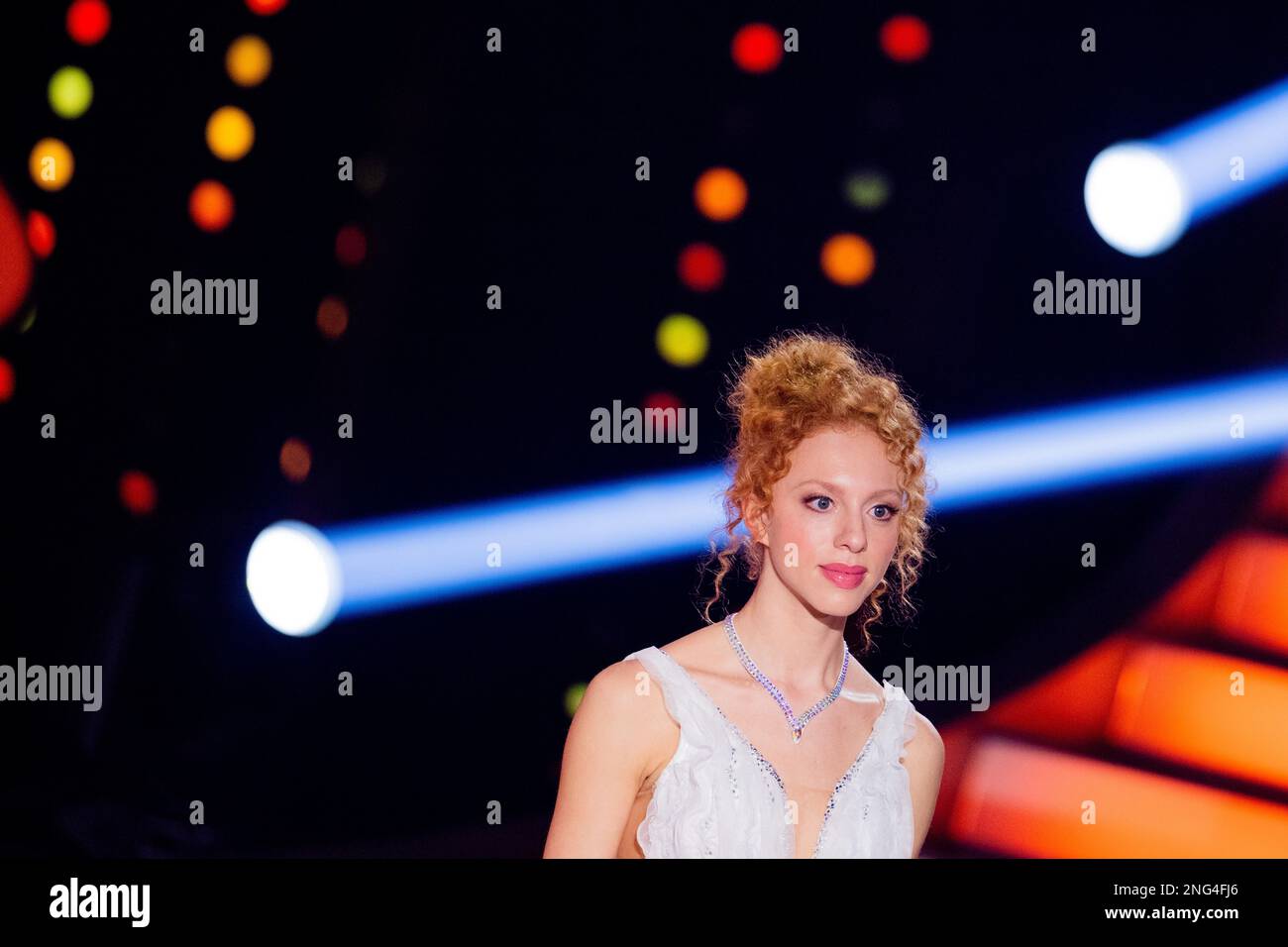 Cologne, Germany. 17th Feb, 2023. Anna Ermakova, model, dances at the ...