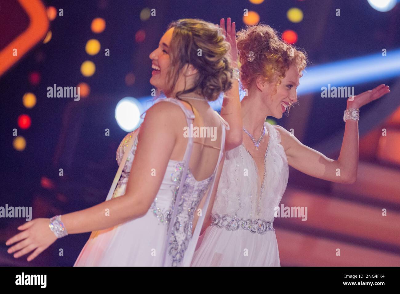 Cologne, Germany. 17th Feb, 2023. Anna Ermakova (r), model, and Alex ...