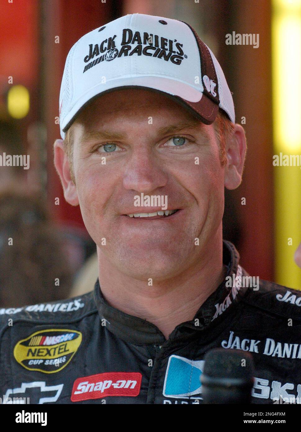 Dave Blaney is shown before qualifying for the NASCAR Nextel Cup series ...