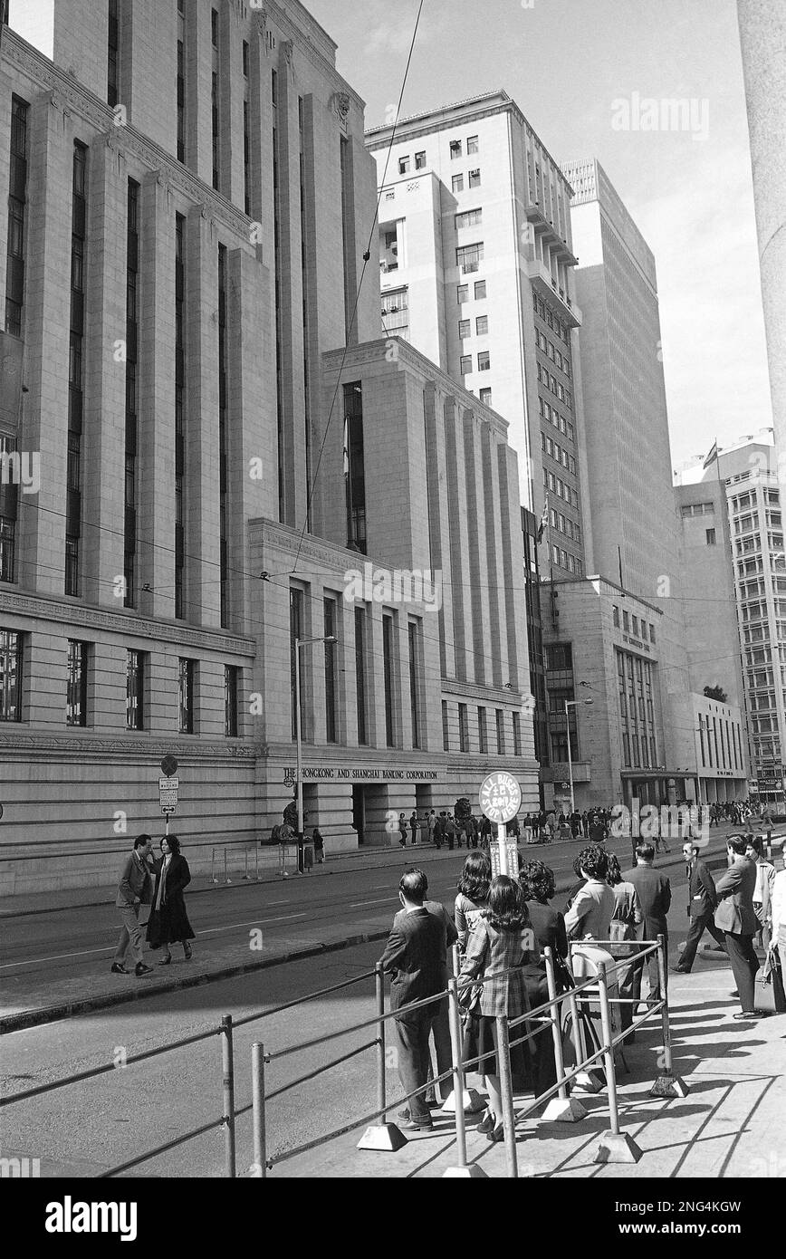 This is an exterior view of the Shanghai Bank building, or the old bank ...