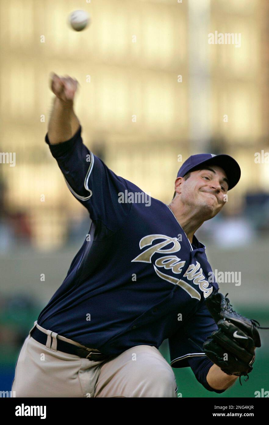 San Diego Padres starting pitcher Chris Young pitches against the ...