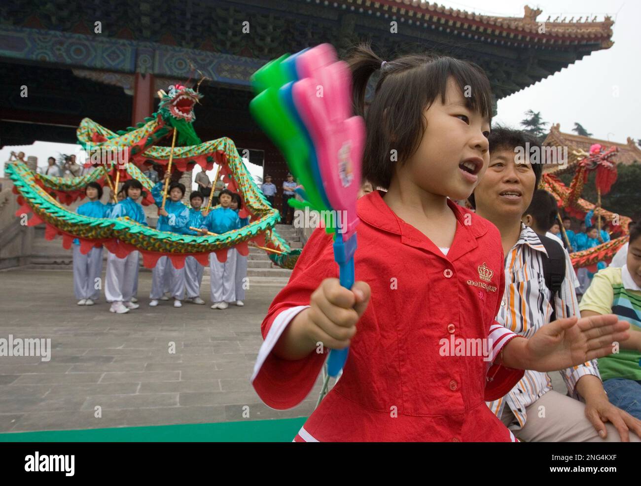 A Chinese child cheer during a show featuring Children performing ...