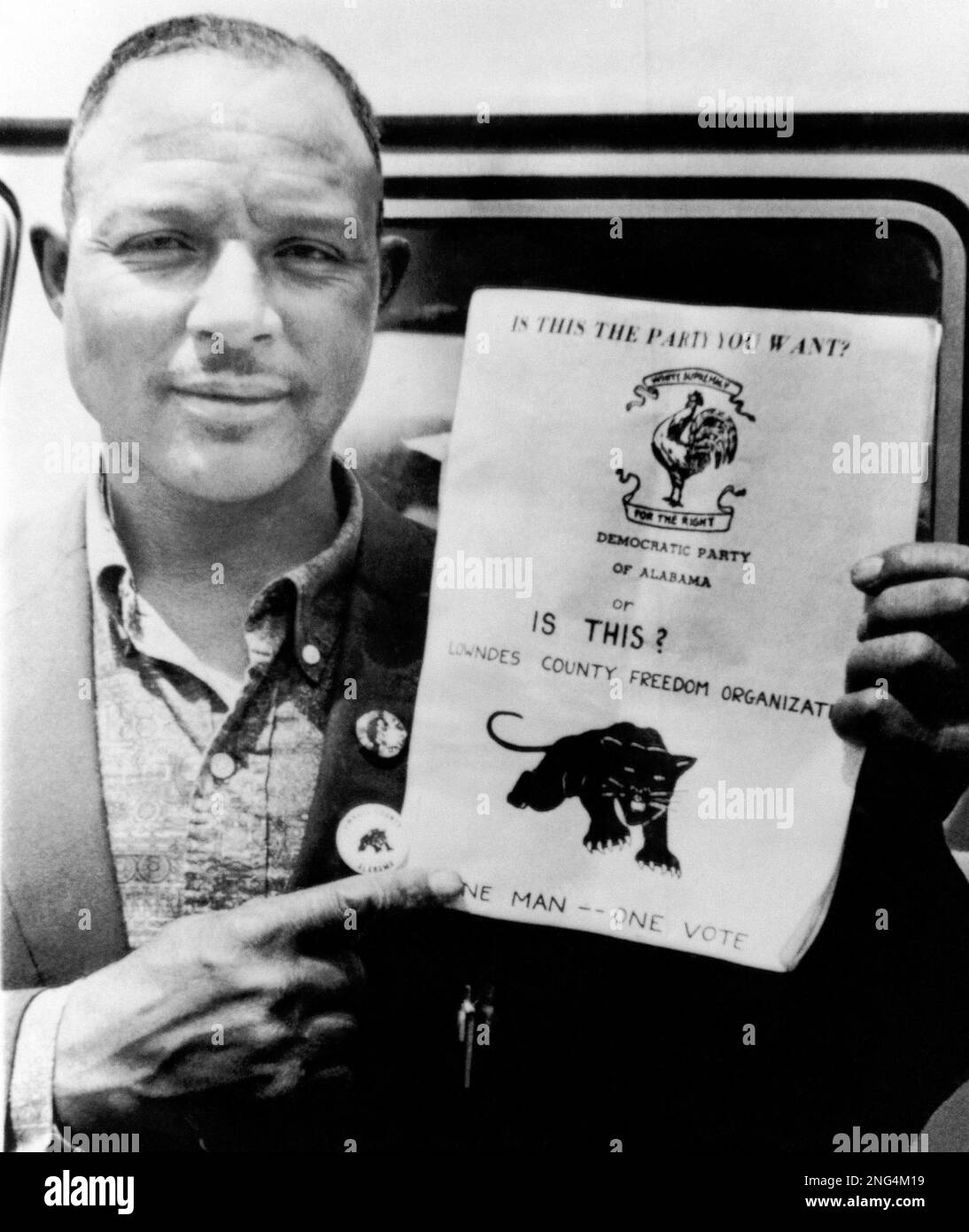 Jesse W. Favor, candidate for sheriff of Lowndes County, Ala., displays ...