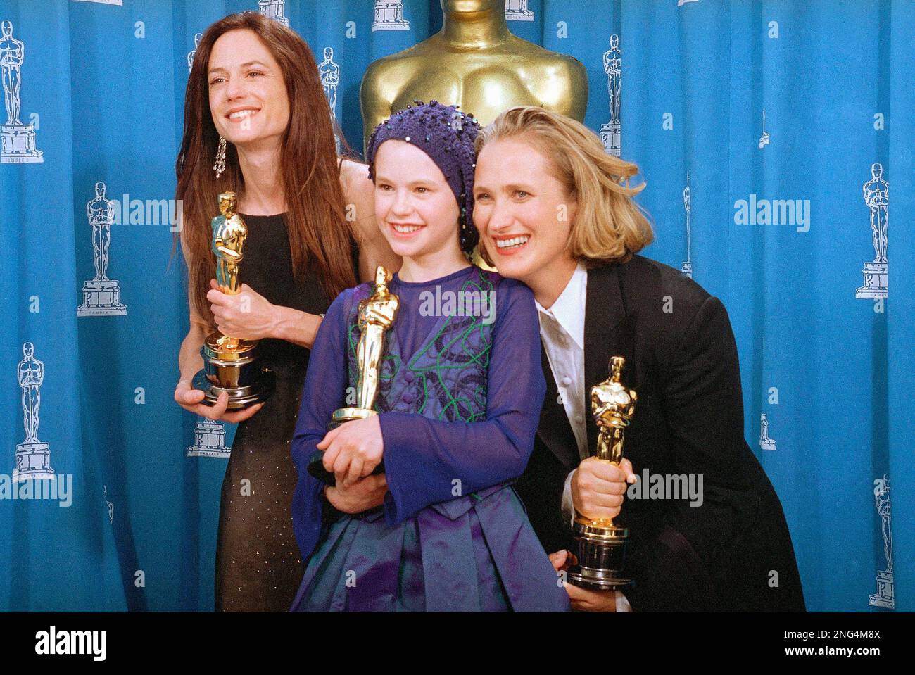 Oscar winners for the film "The Piano," Holly Hunter, left., Anna ...