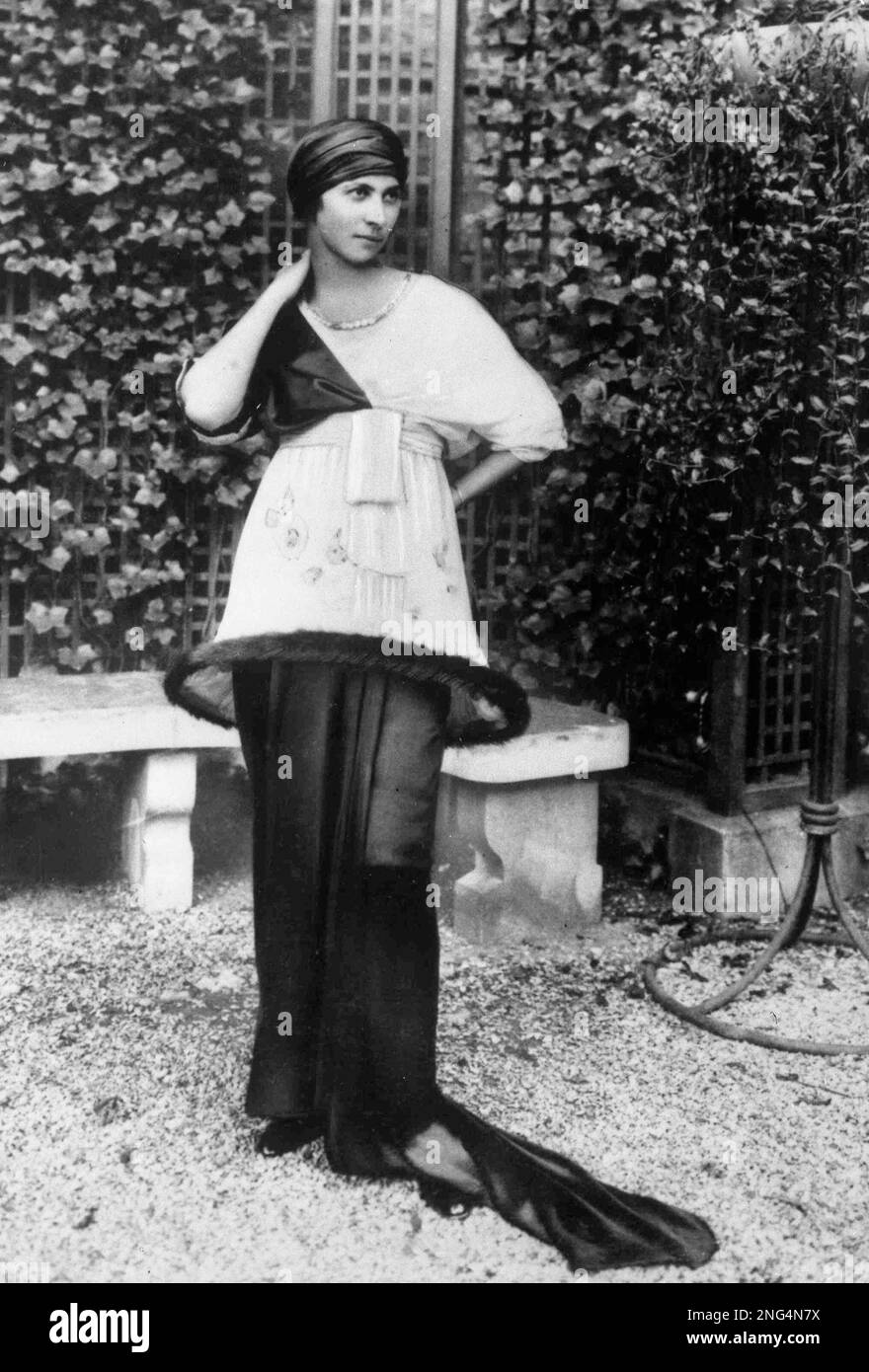 Madame Denise Poiret, wife of French fashion Designer Paul Poiret ...