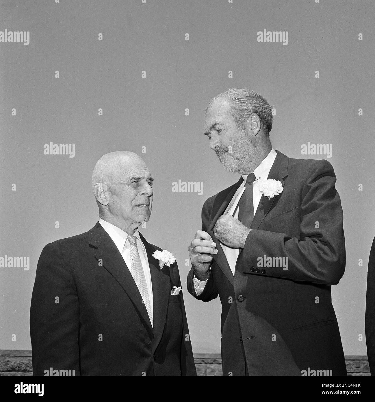 Actor Jimmy Stewart, right, sporting a beard for a film role, and Lt ...