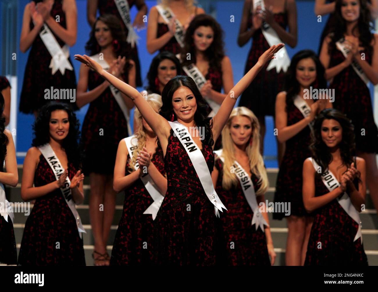 Riyo Mori, Miss Japan 2007, poses during the opening of the Miss ...