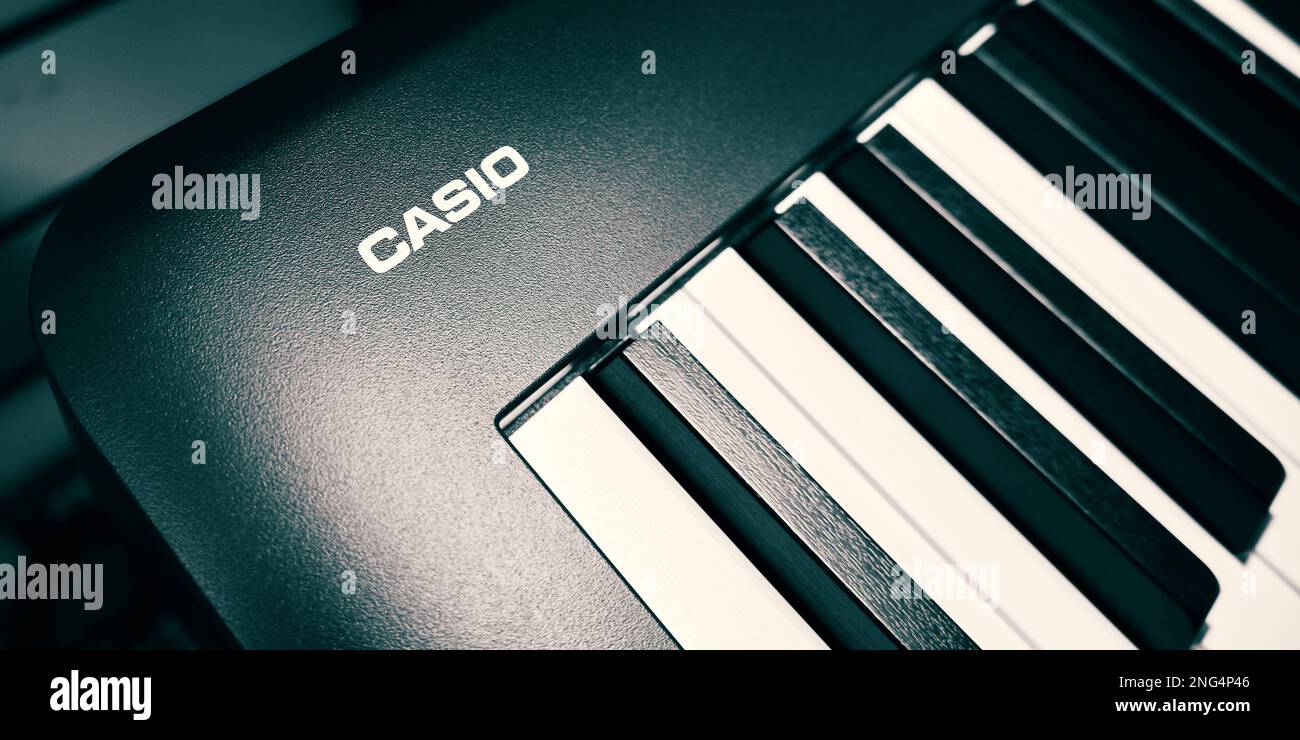 Casio logo on a digital piano Stock Photo - Alamy