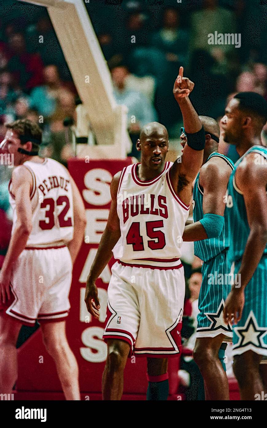 Basketball NBA Michael Jordan, Chicago Bulls in 1995 Stock Photo - Alamy