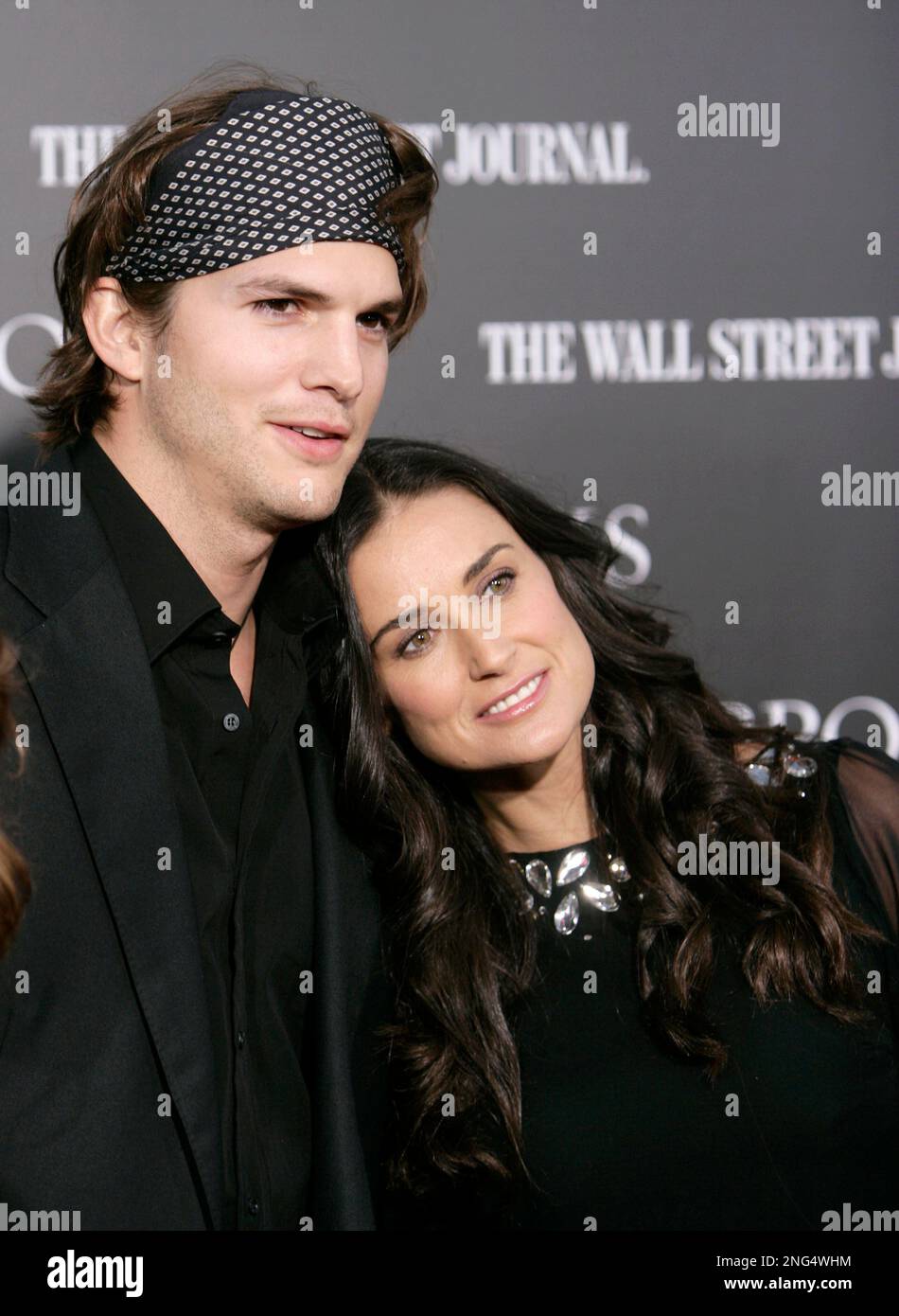 Ashton Kutcher, left, and Demi Moore arrive at the premiere of "Mr ...