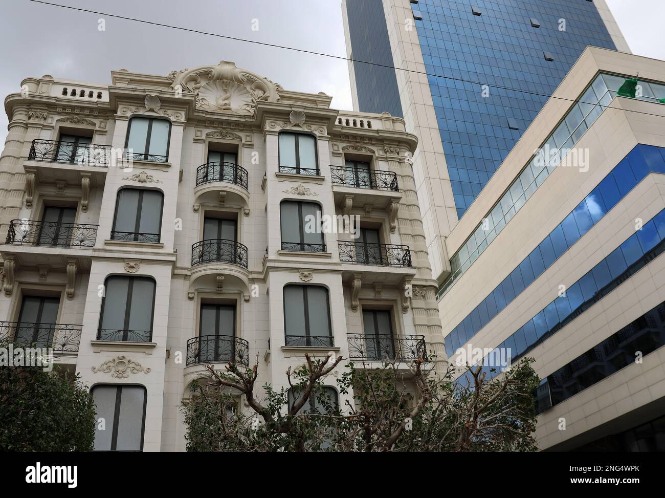 Colonial era building at Avenue Habib Bourguiba in Tunis Stock Photo ...