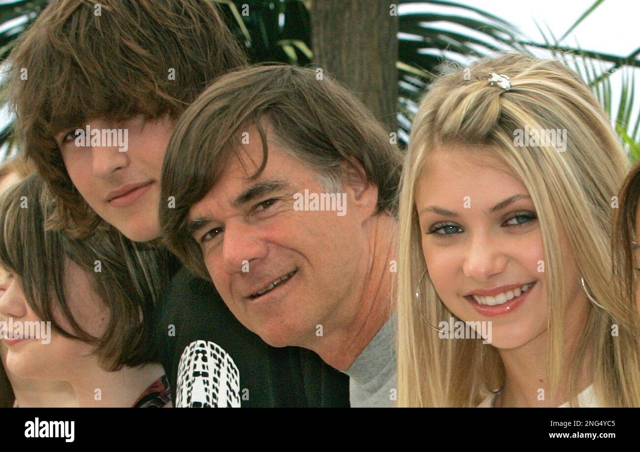 Left to right, American actor Gabe Nevins, American director Gus Van ...
