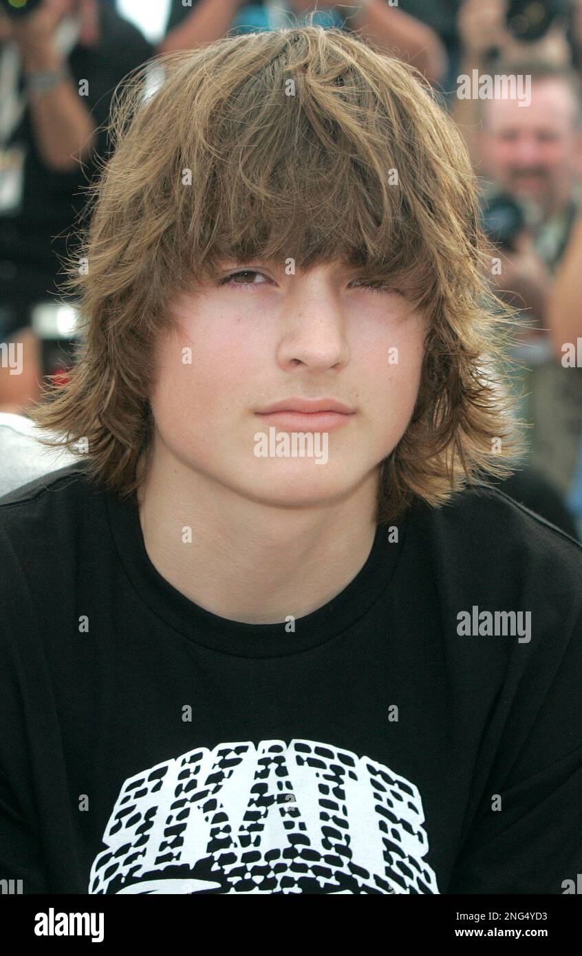 American actor Gabe Nevins poses during a photo call for the film ...