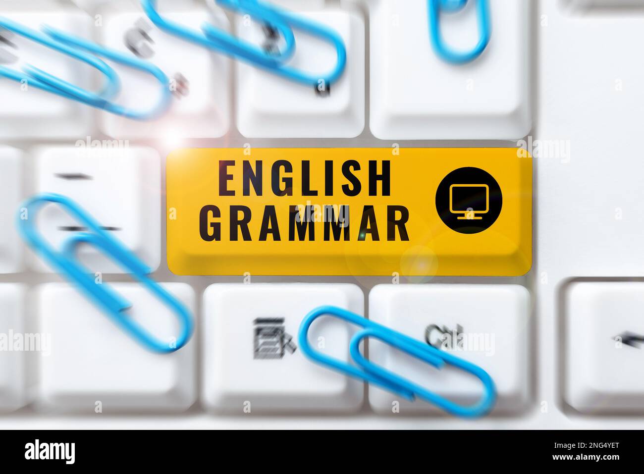 Sign displaying English Grammar. Business showcase courses cover all ...