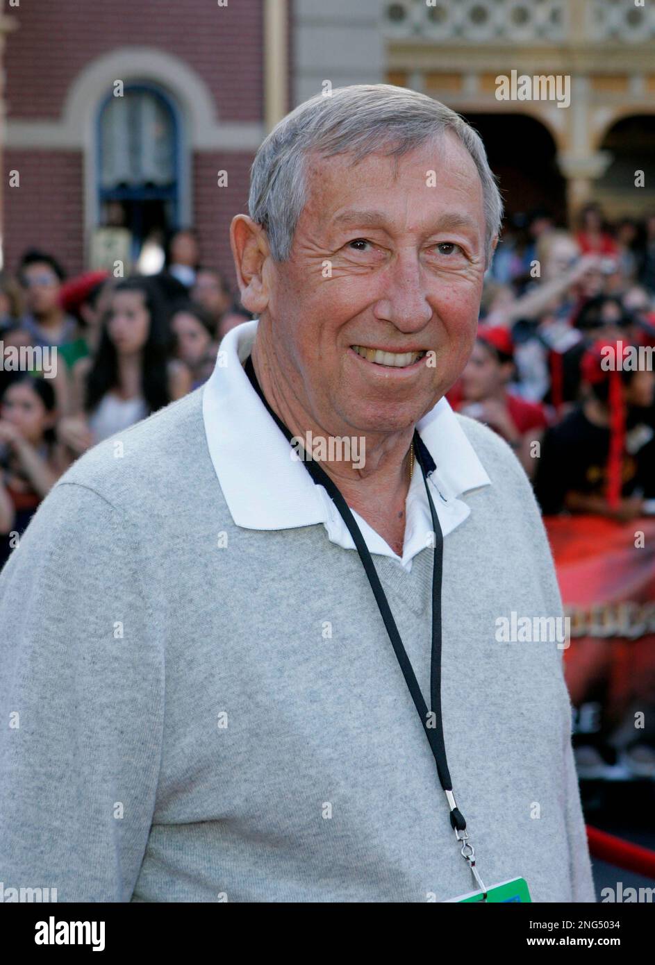 Producer Roy Disney poses for photographers at the film premiere of ...