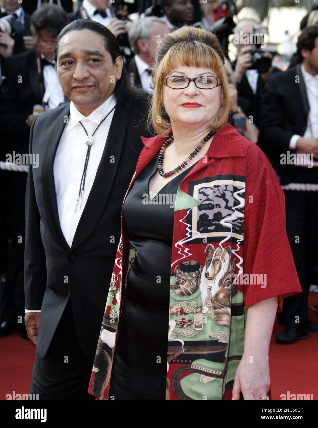 French actress Josianne Balasko and her companion George Aguilar arrive ...