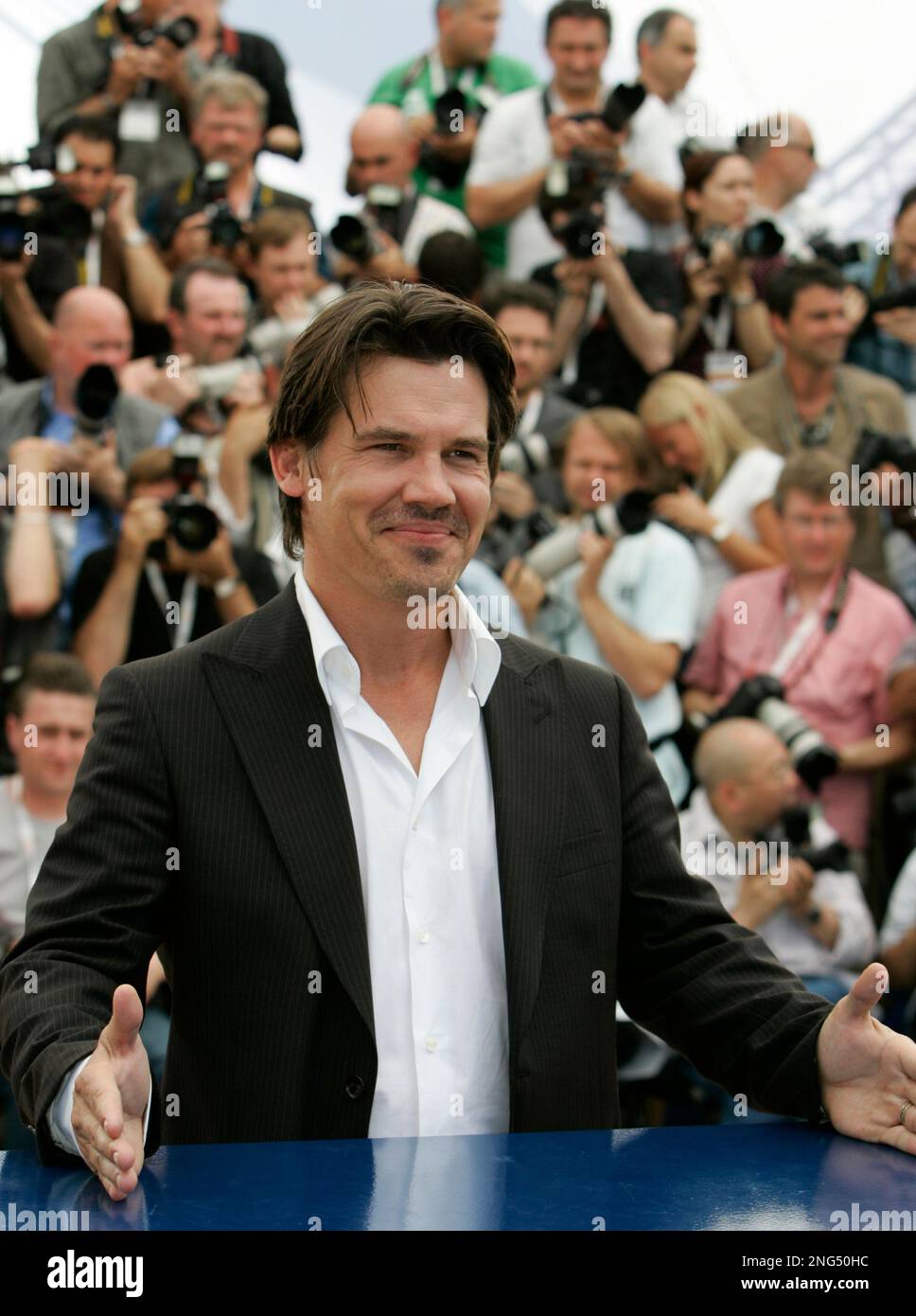American actor Josh Brolin poses during a photo call for the film "No ...