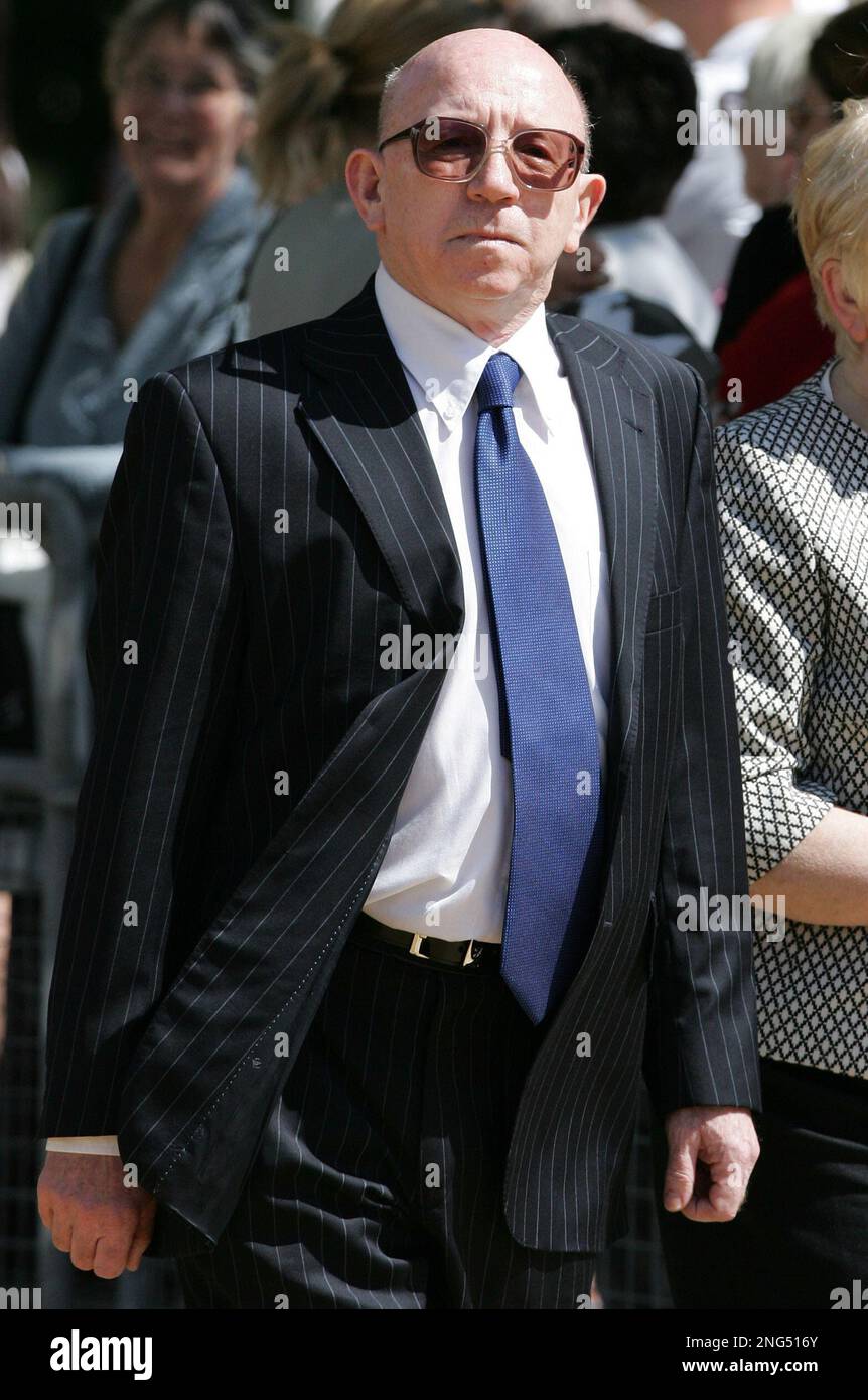 Former England soccer player Nobby Stiles arrives for the funeral of ...