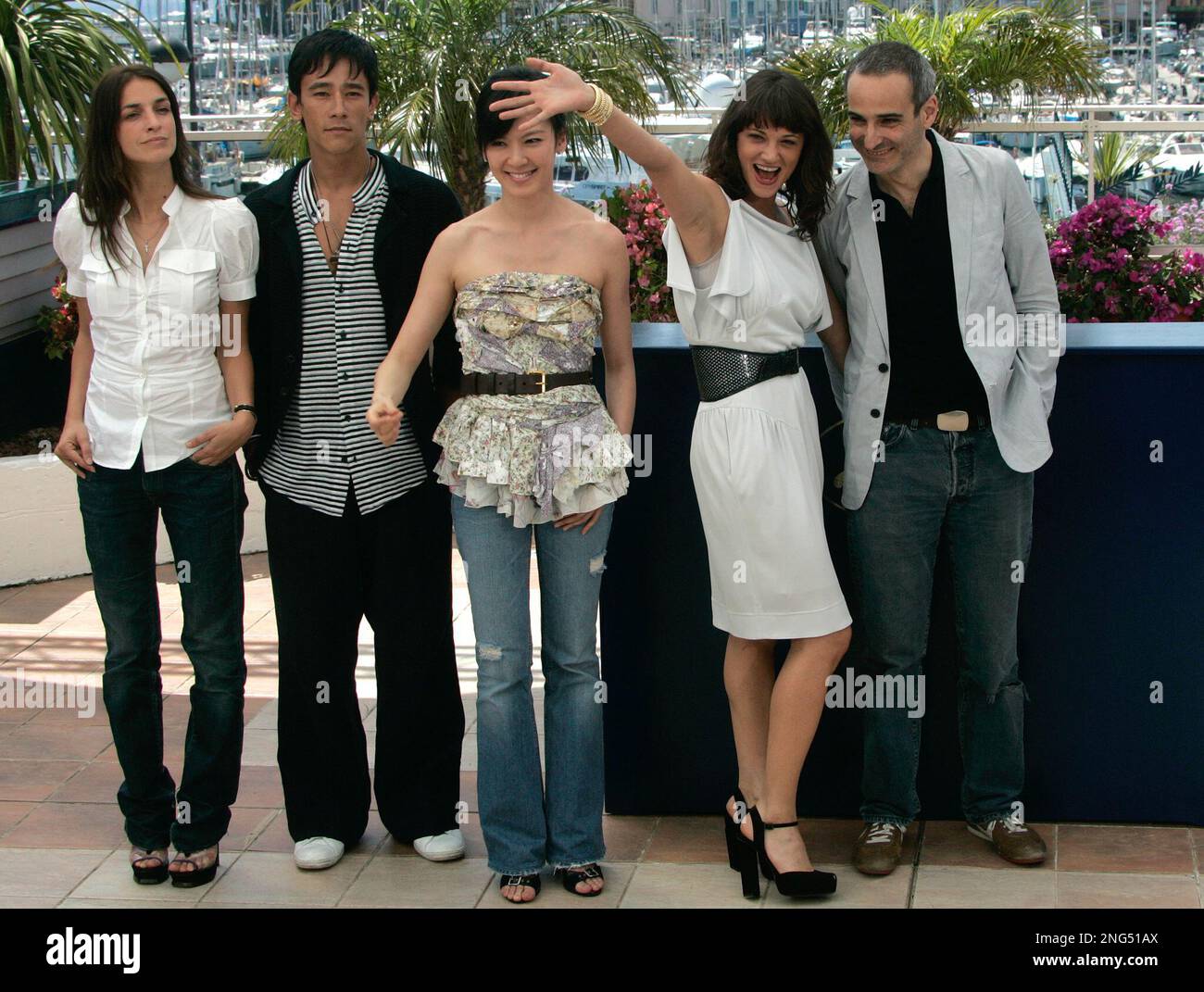 Left to right, French actress Joana Preiss, Chinese actor Carl Ng ...