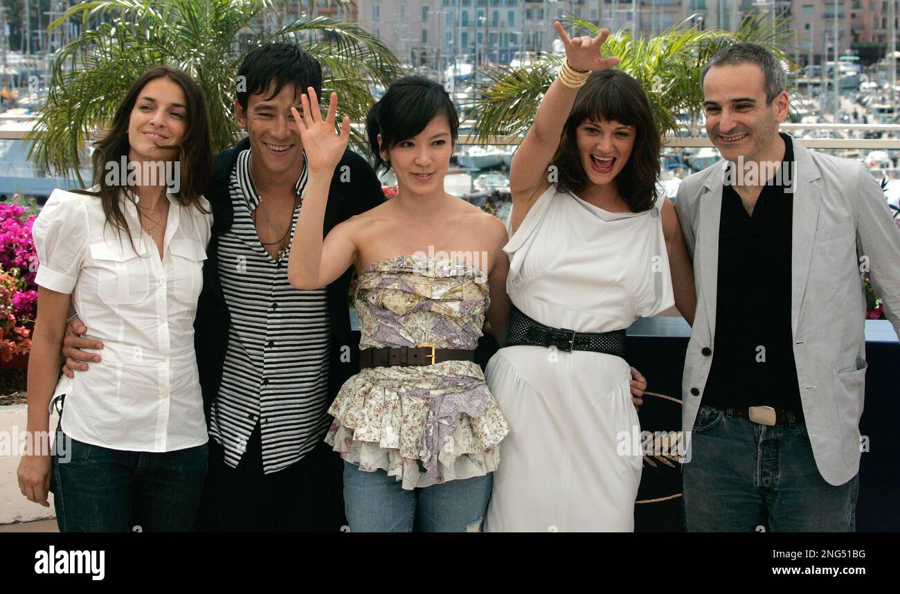Left to right, French actress Joana Preiss, Chinese actor Carl Ng ...