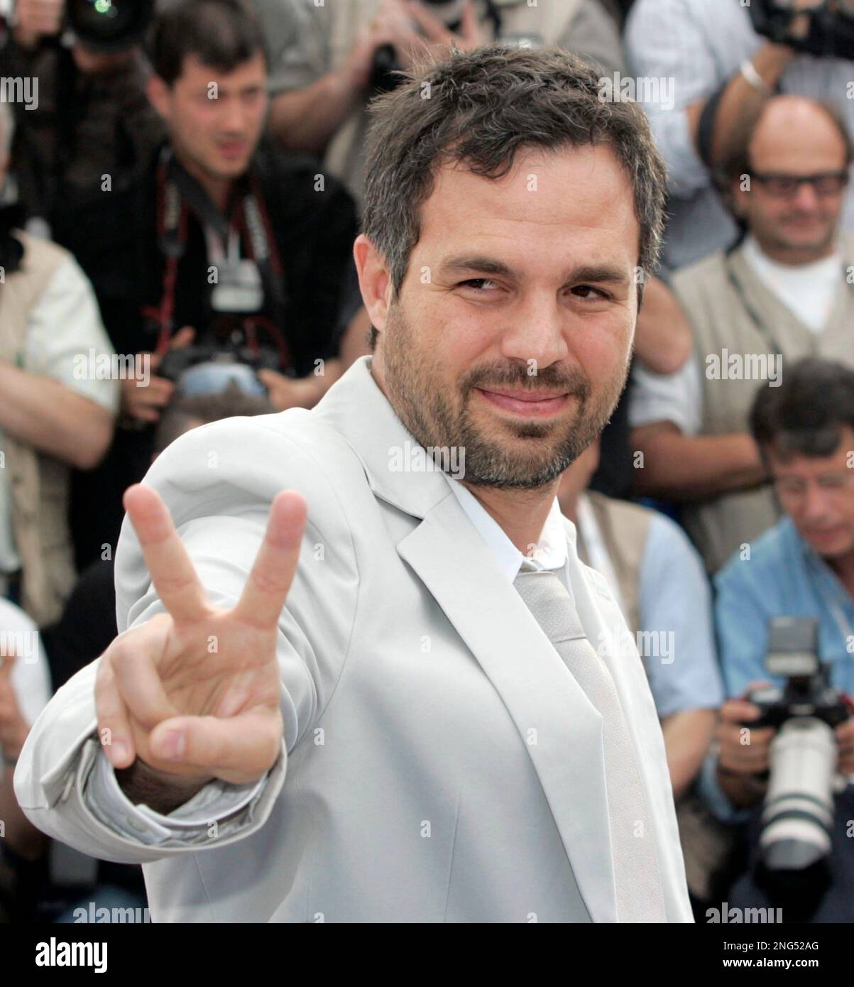 American actor Mark Ruffalo poses during a photo call for the film ...