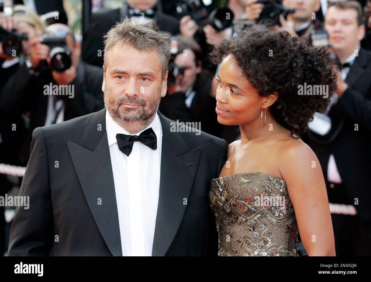 French director Luc Besson and his wife Virginie Silla arrive for the ...