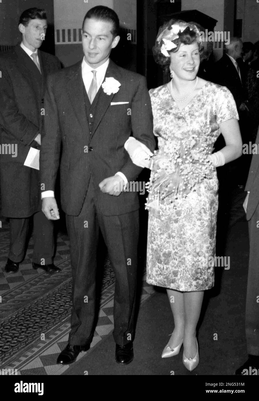 Leading English jockey Lester Piggott, 24, and his bride, the former ...