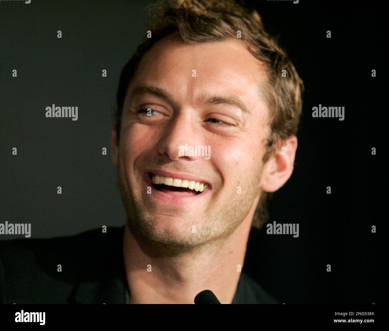 British actor Jude Law is seen during a press conference for the film ...