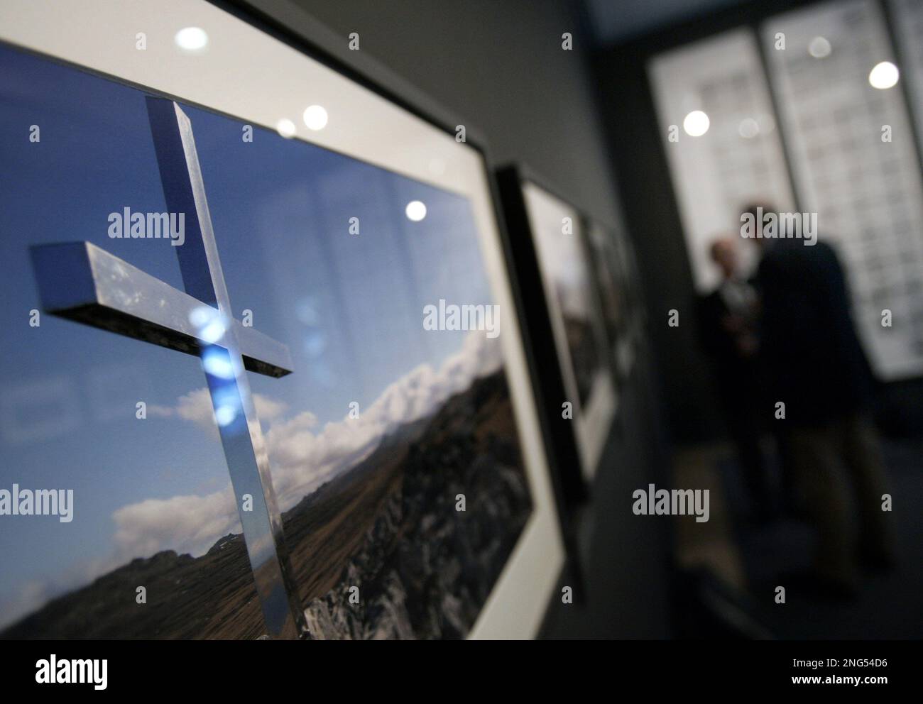 A recent picture by photographer Norman Clark, left, shows a memorial ...