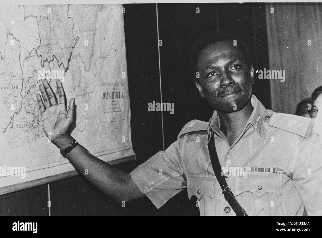 Major General Yakubu Gowon, the military head of state in Nigeria, seen ...