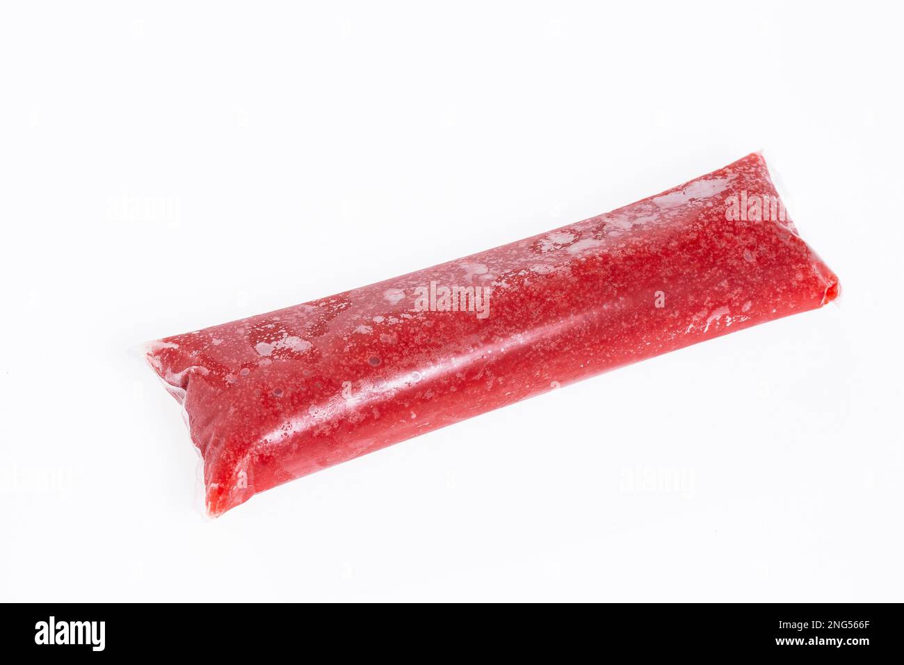 Tasty Pulp Of Fruit Frozen; Pulp Of Strawberry Stock Photo - Alamy
