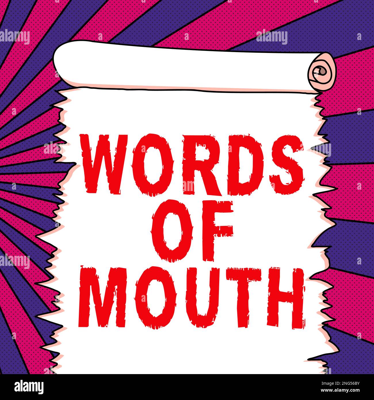 Hand writing sign Words Of Mouth. Concept meaning simple statement can ...