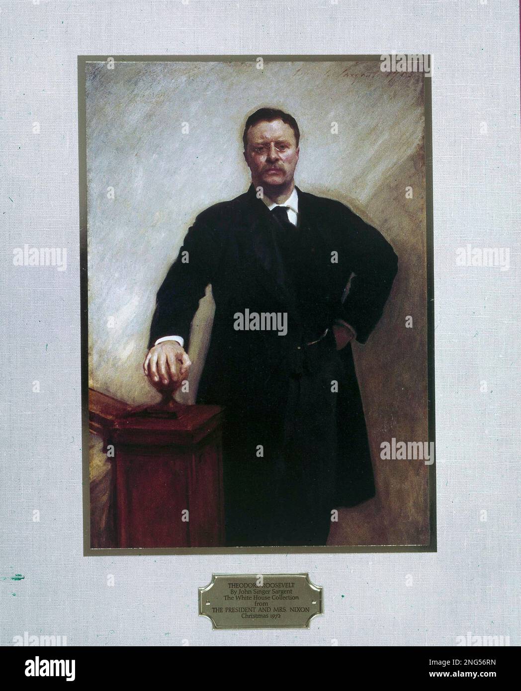 A portrait of Theodore Roosevelt, 26th president of the U.S., is seen ...