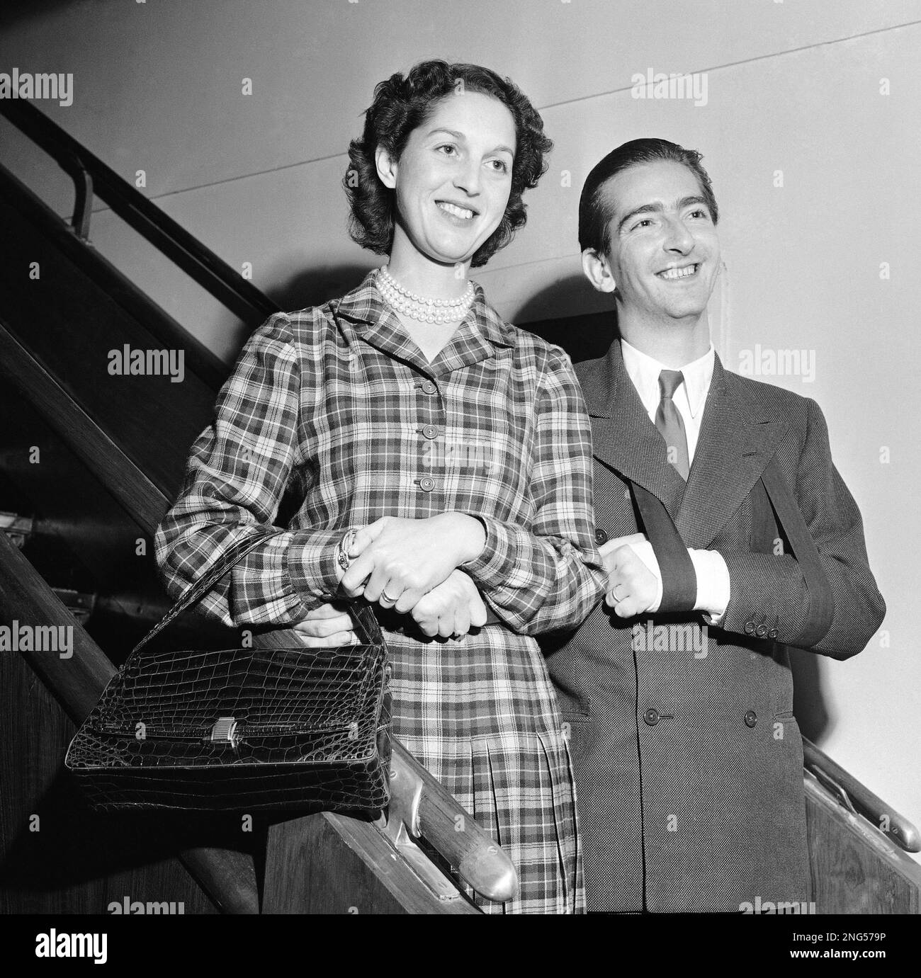 King Peter, deposed monarch of Yugoslavia, and his Queen, the former ...