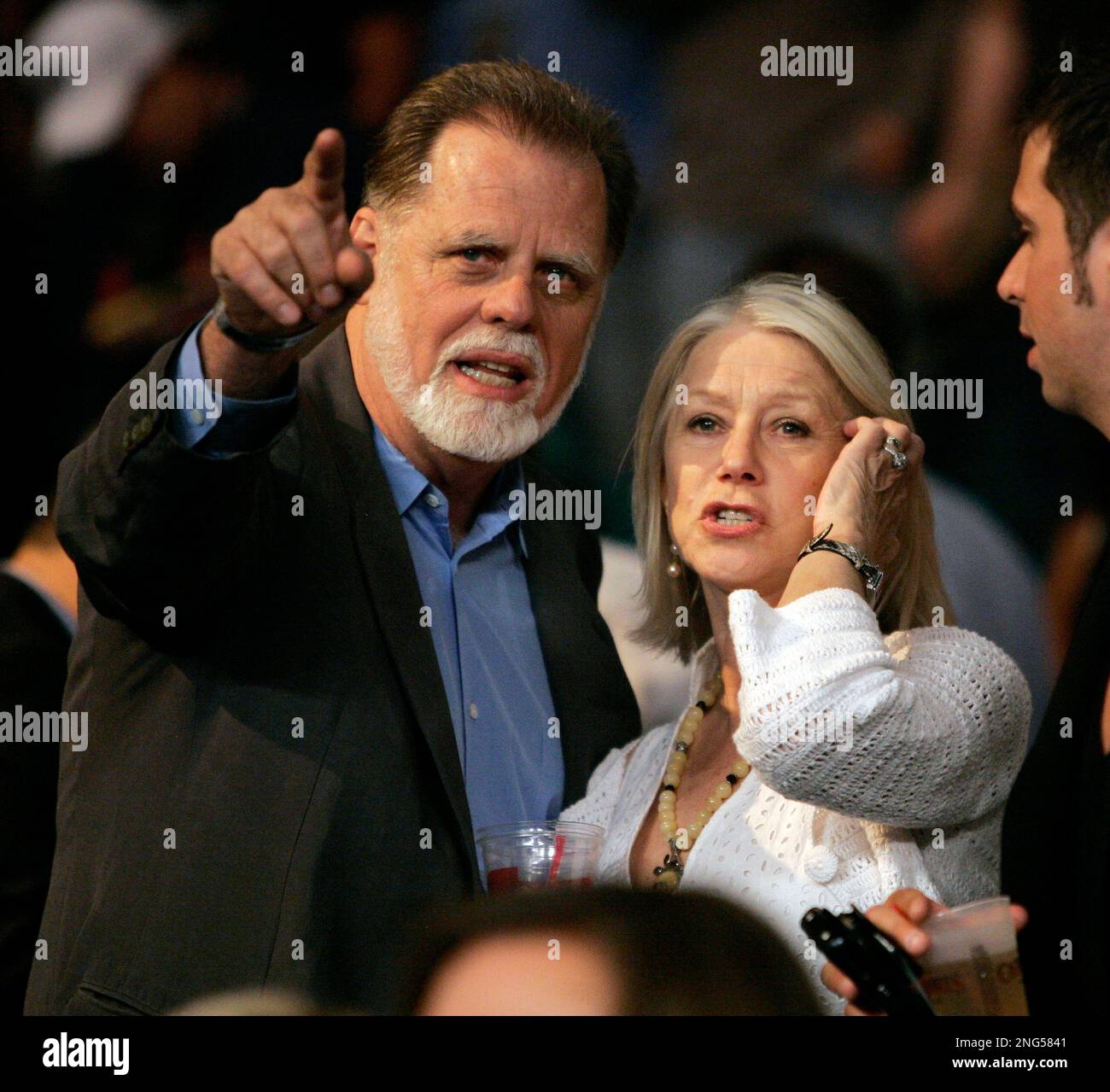 Actress Helen Mirren, right, and husband Taylor Hackford are seen at ...