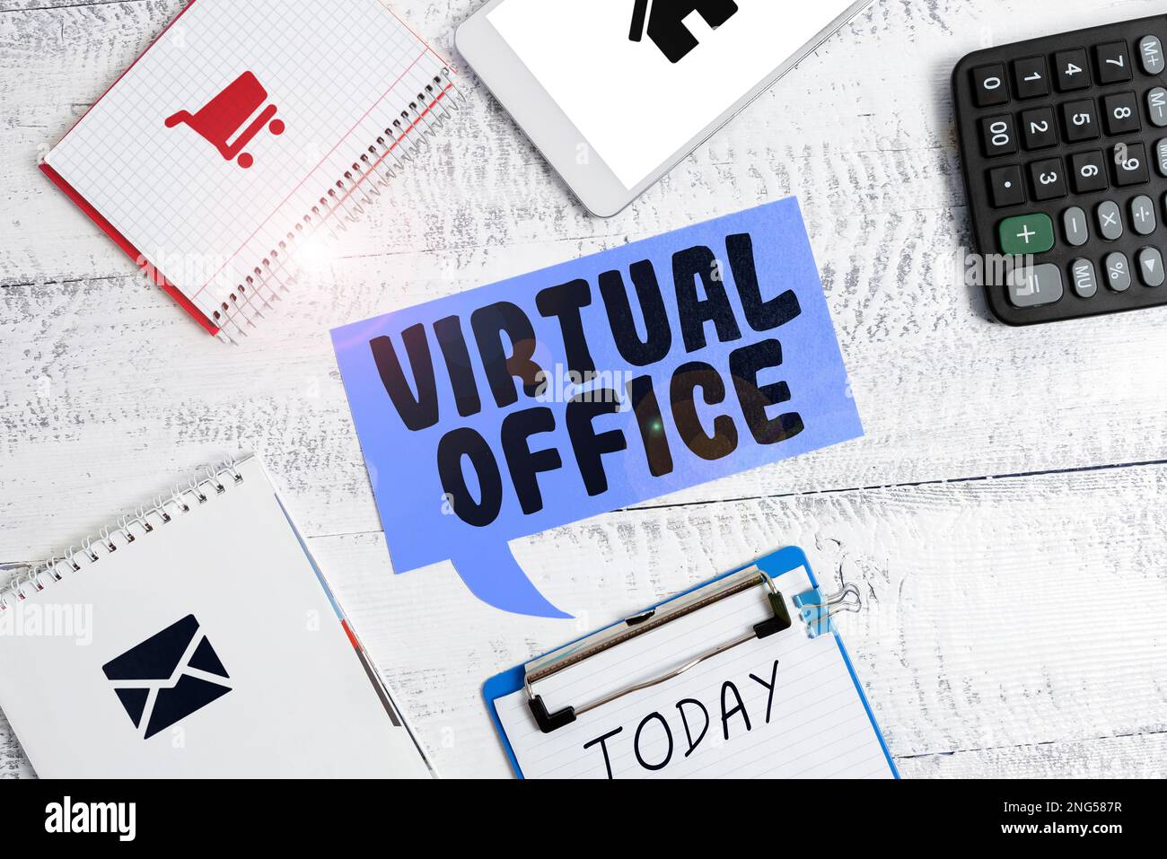 Inspiration showing sign Virtual Office. Business showcase Mobile work ...