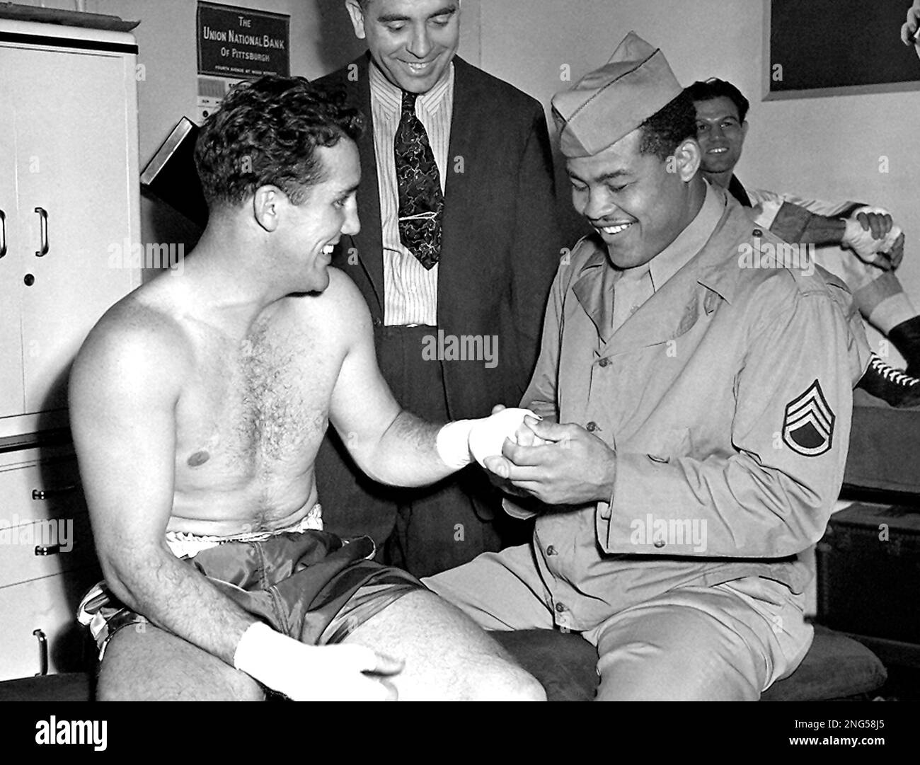 Sergeant Joe Louis tells Corporal Billy Conn, "This is the best left ...