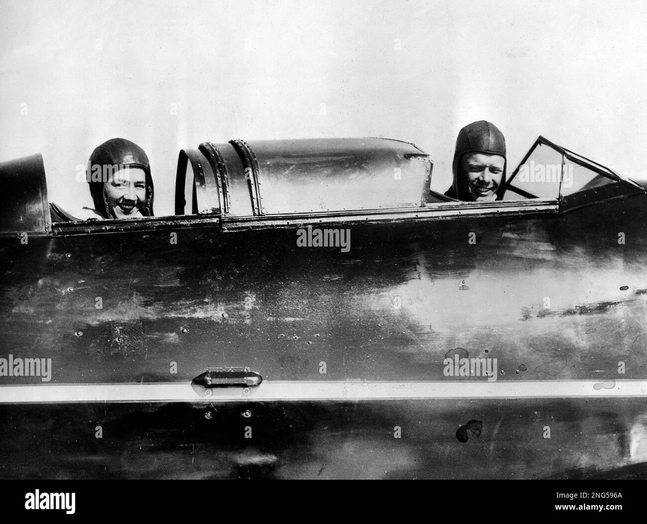 Charles Lindbergh and his wife Anne Morrow Lindbergh are seen in ...