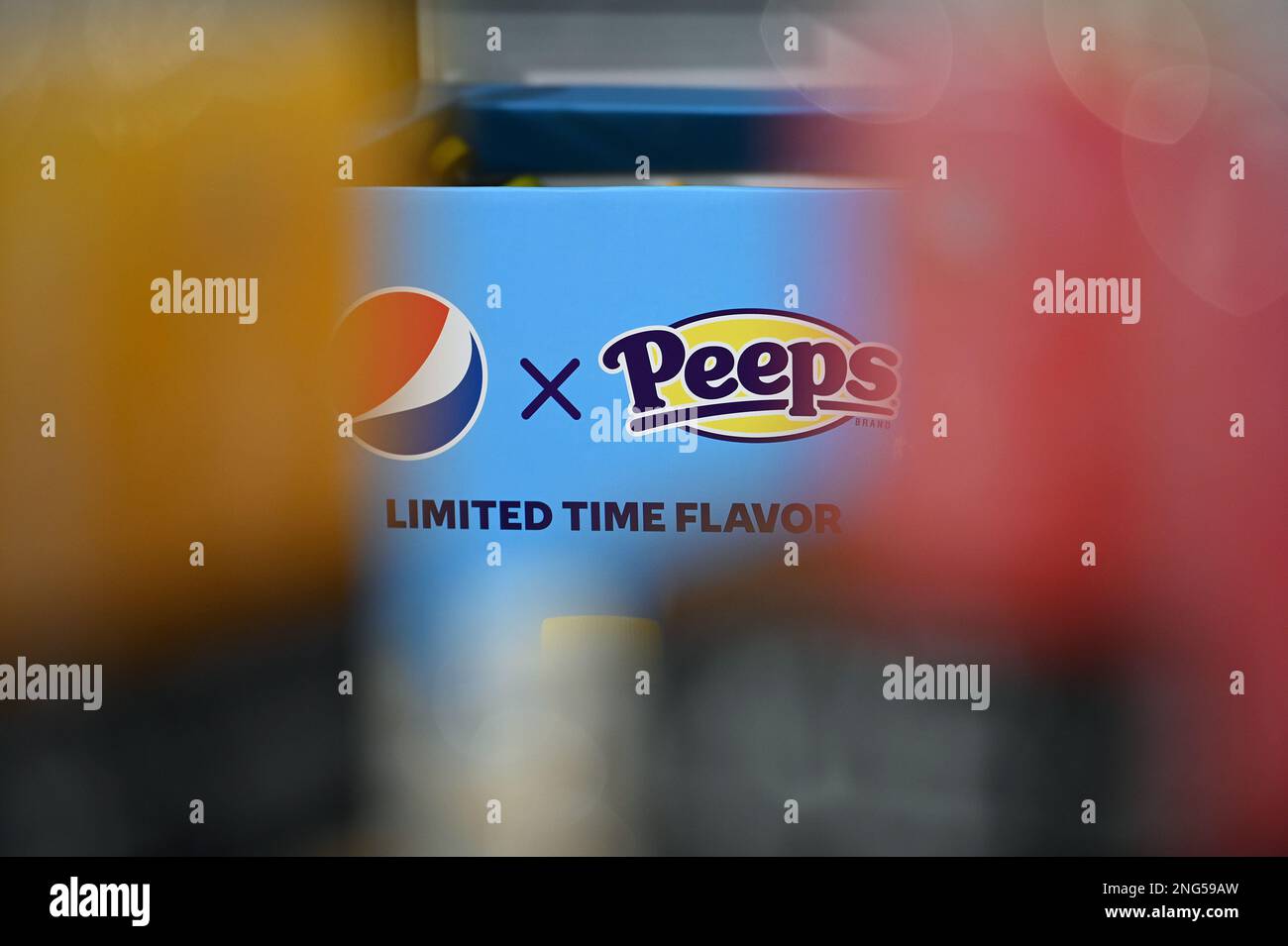 New York, USA. 17th Feb, 2023. Display image of marshmallow Peeps ...