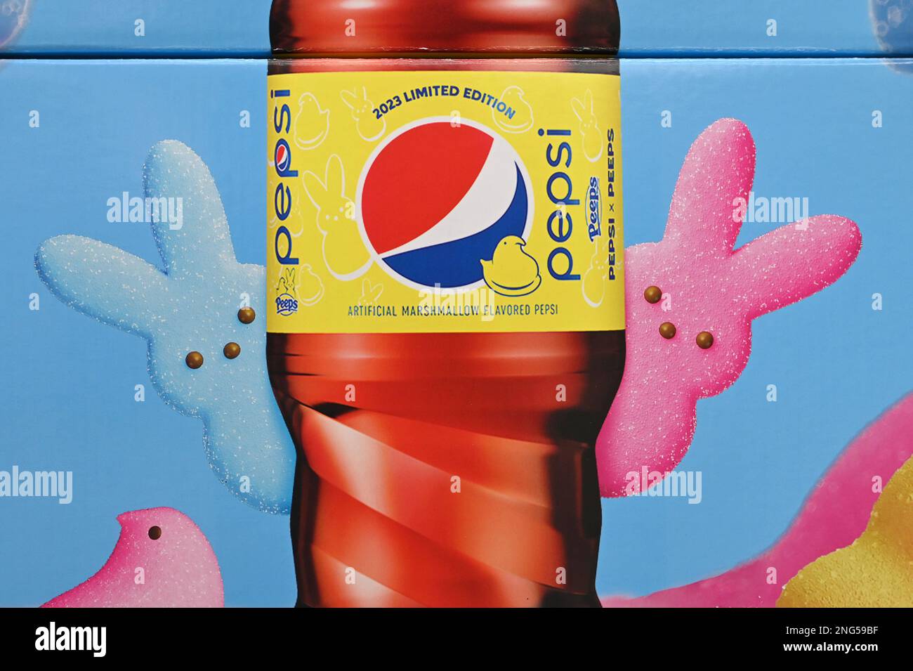New York, USA. 17th Feb, 2023. Display image of marshmallow Peeps ...