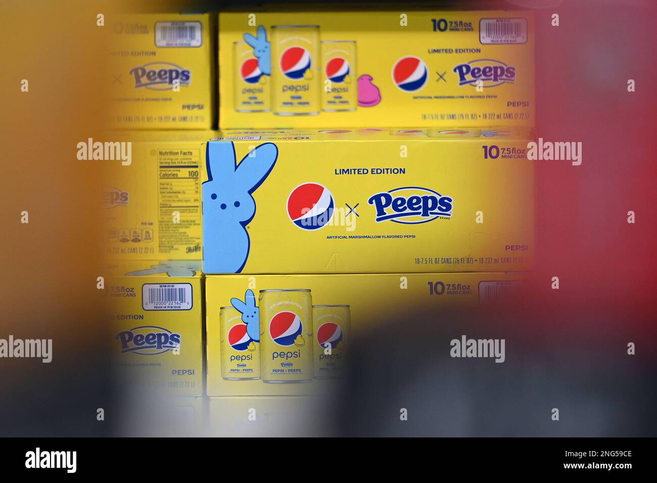 New York, USA. 17th Feb, 2023. Display image of marshmallow Peeps ...