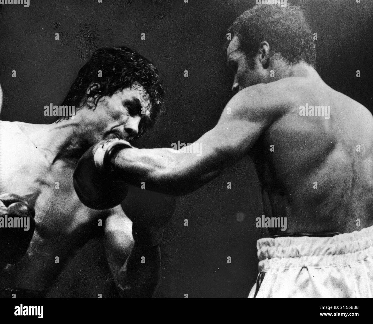 World Light-Heavyweight champion, British boxer John Conteh, right ...