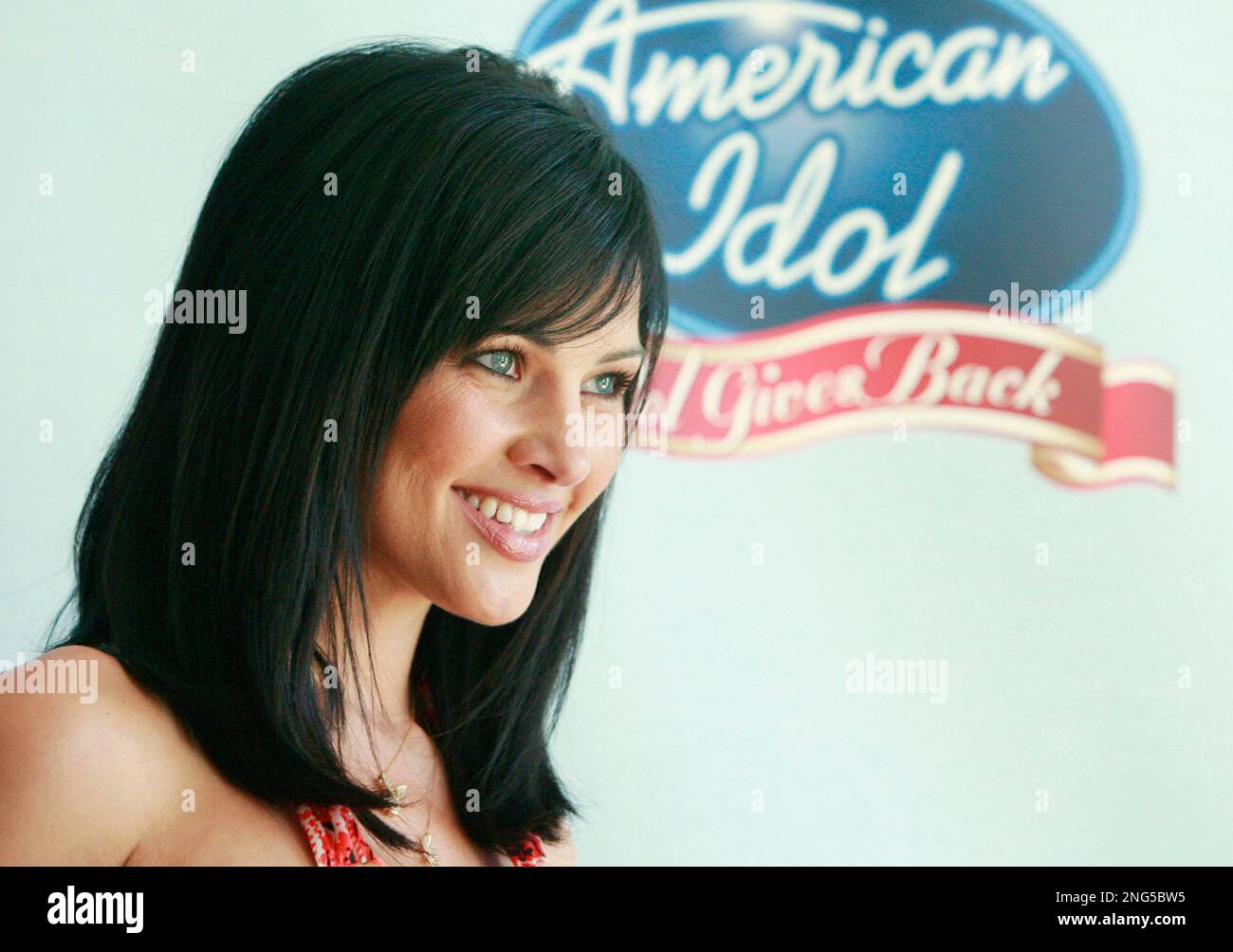 Tiffany Fallon poses for photographers in the photo room at the ...