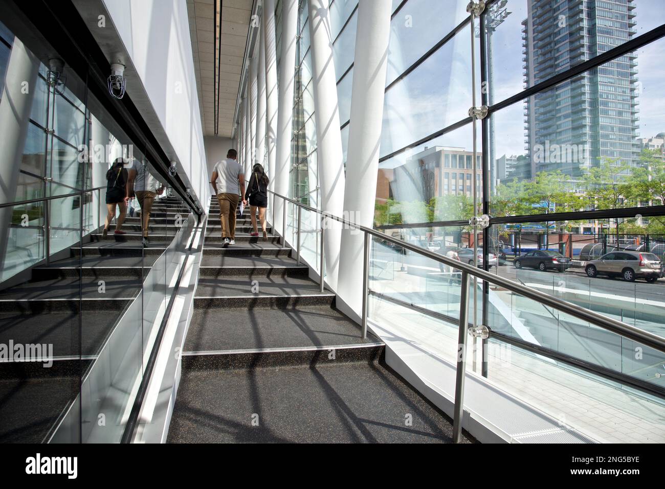 Contemporary architecture - Interior of an arena with staircase Stock ...