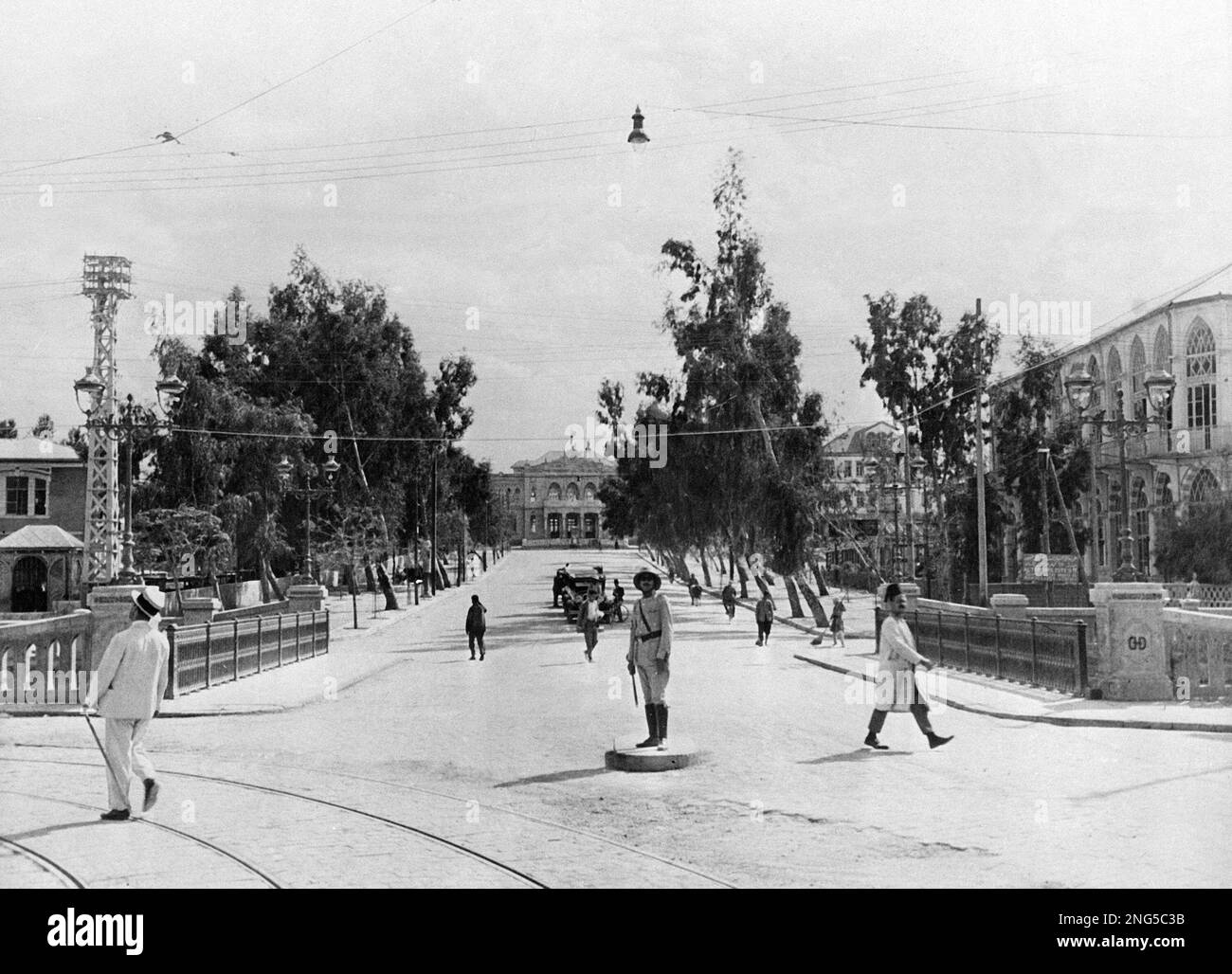 This is a street scene in Damascus, Syria, Oct. 23, 1930. (AP Photo Stock Photo - Alamy