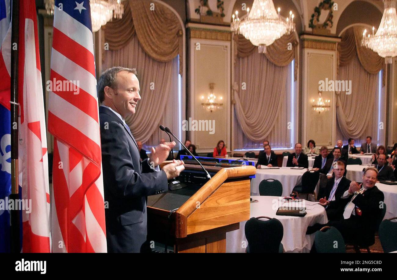 Public Safety Minister Stockwell Day applauds before his speech at the ...