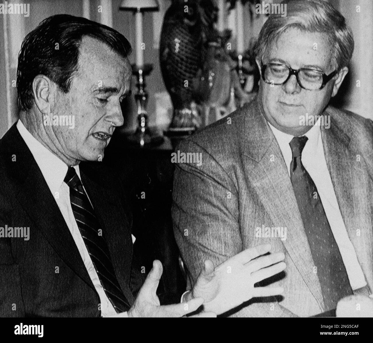 United States Vice President George H.W. Bush , and Britain's Foreign ...