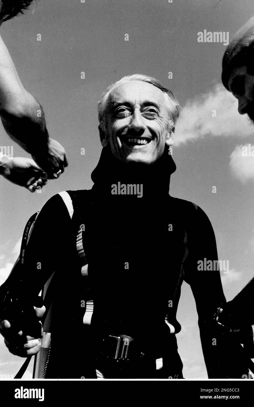 Jacques-Yves Cousteau, renowned undersea explorer, is seen Oct. 1974 ...