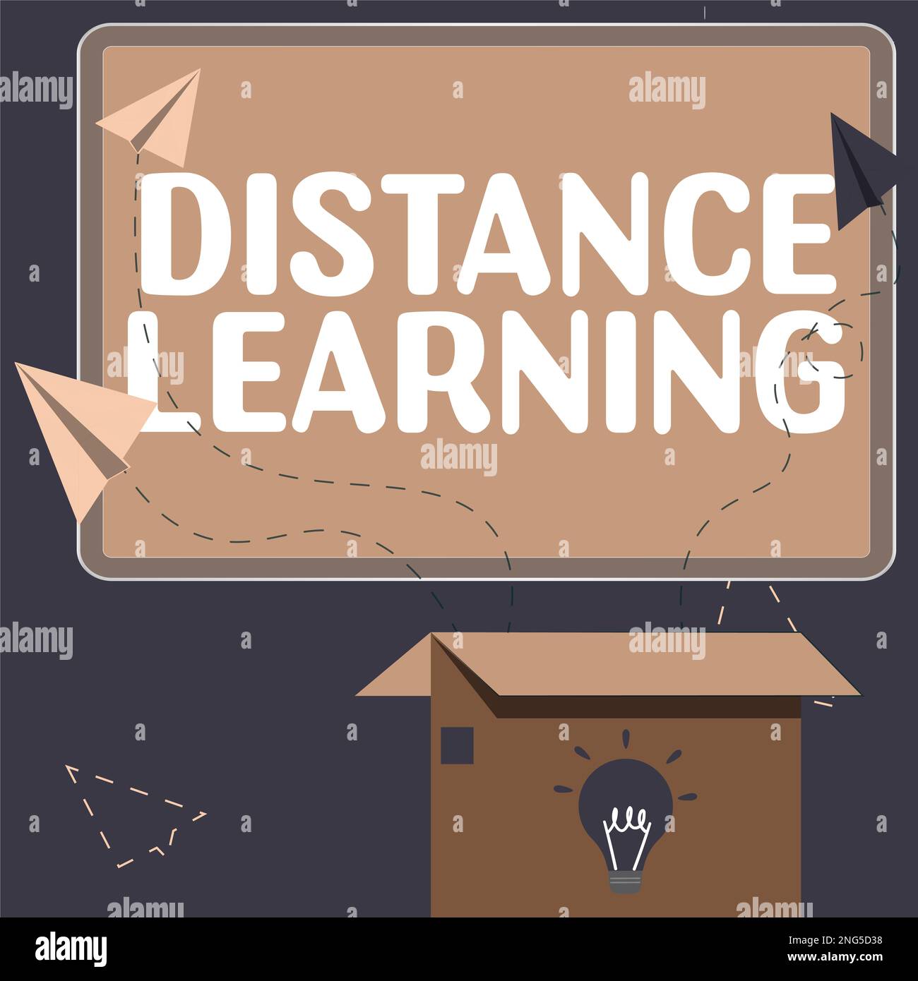 Conceptual display Distance Learning. Internet Concept educational ...