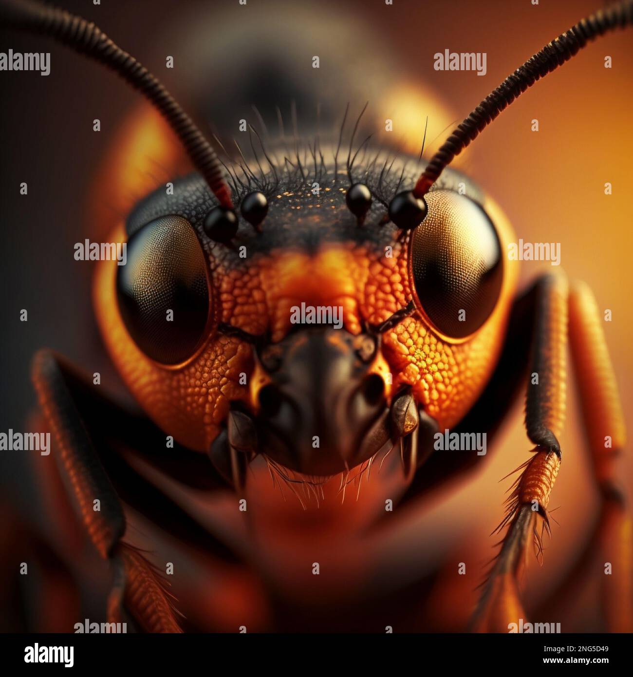 dangerous wasp like insect that looks scary Stock Photo - Alamy